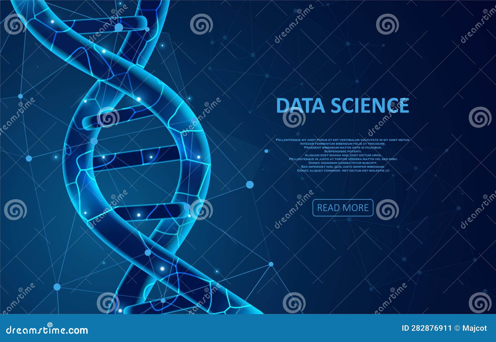 Futuristic DNA Concept Structure Illustration Stock Vector ...