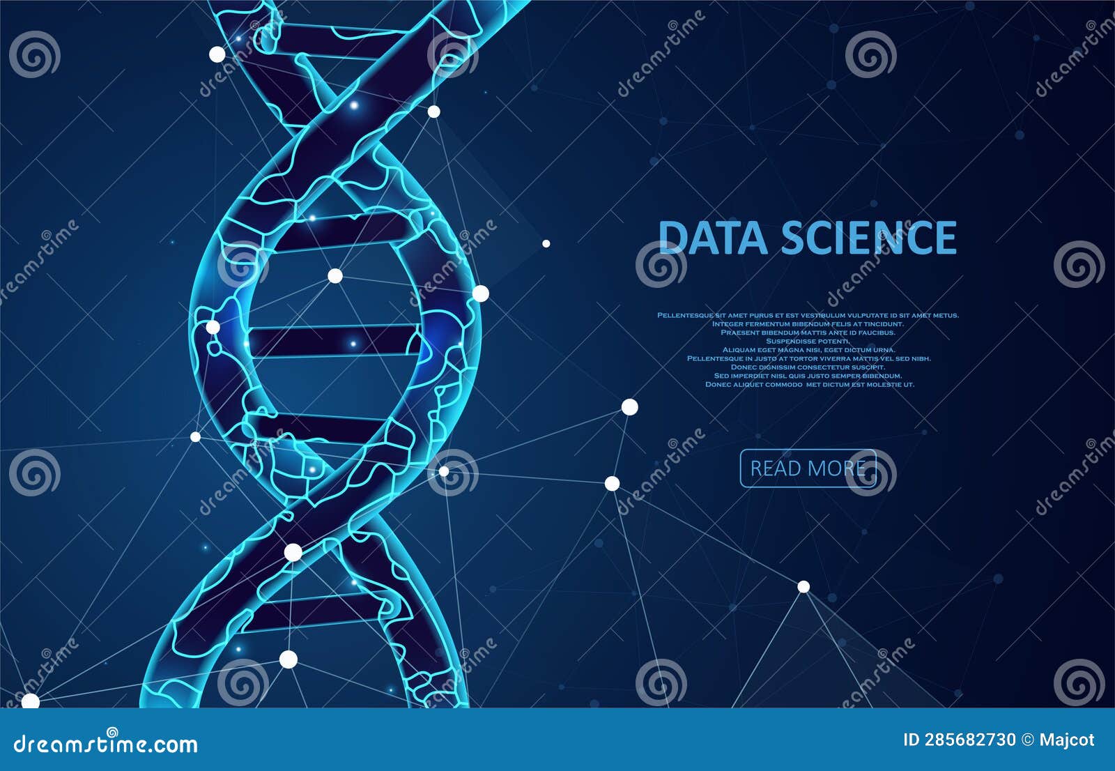 Futuristic DNA Concept Structure Illustration Stock Vector ...