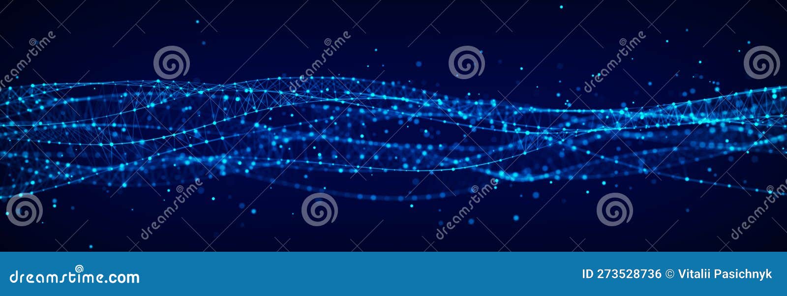 Futuristic DNA Structure. Wavy Flow of Connecting Molecules. Medical ...