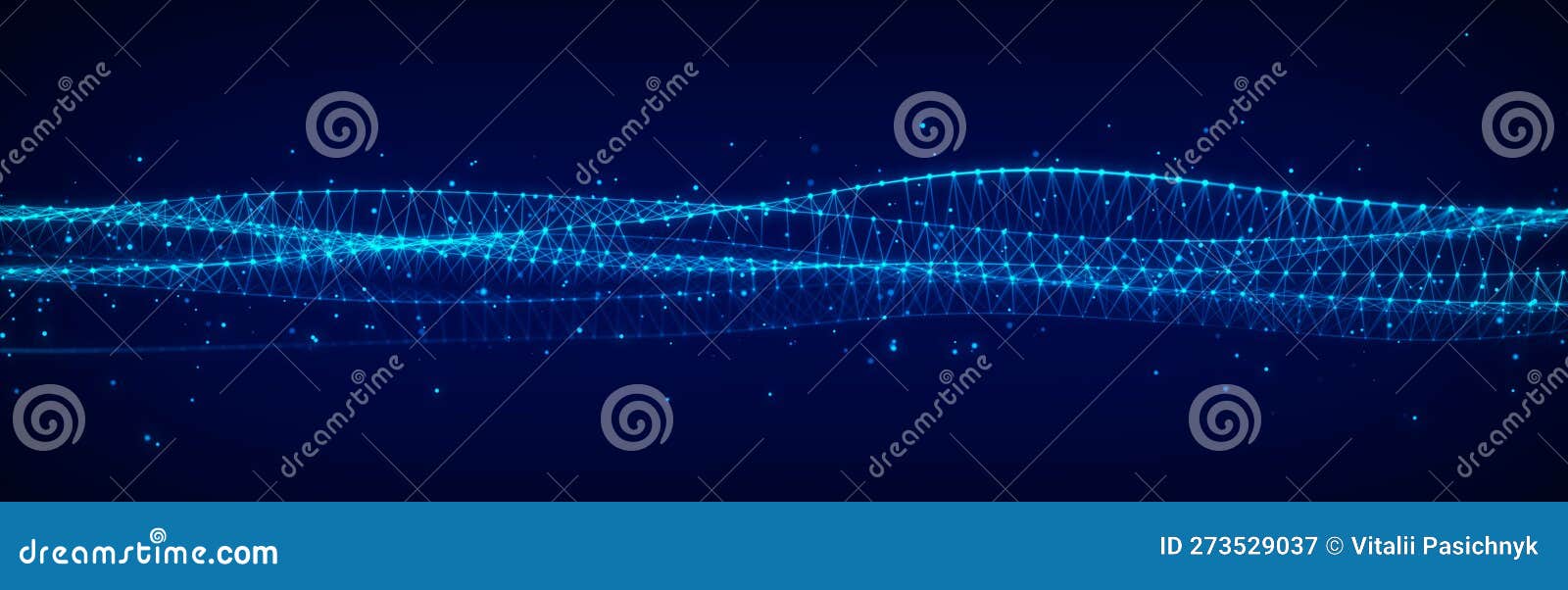 Futuristic DNA Structure. Wavy Flow of Connecting Molecules. Medical ...