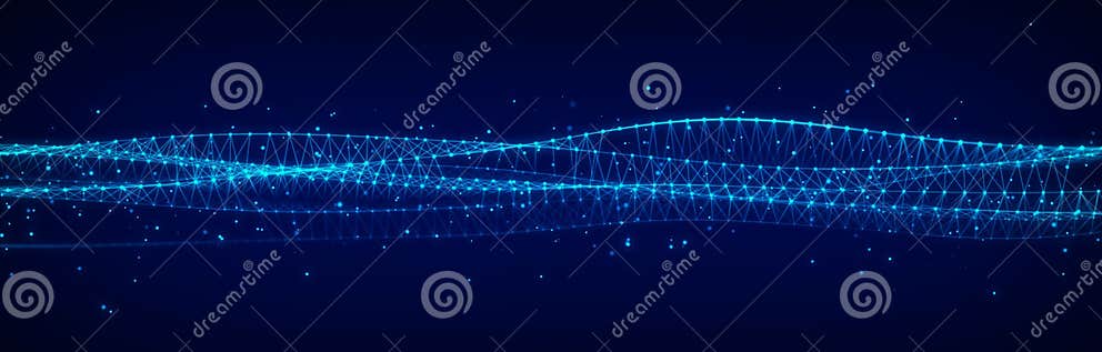 Futuristic DNA Structure. Wavy Flow of Connecting Molecules. Medical ...