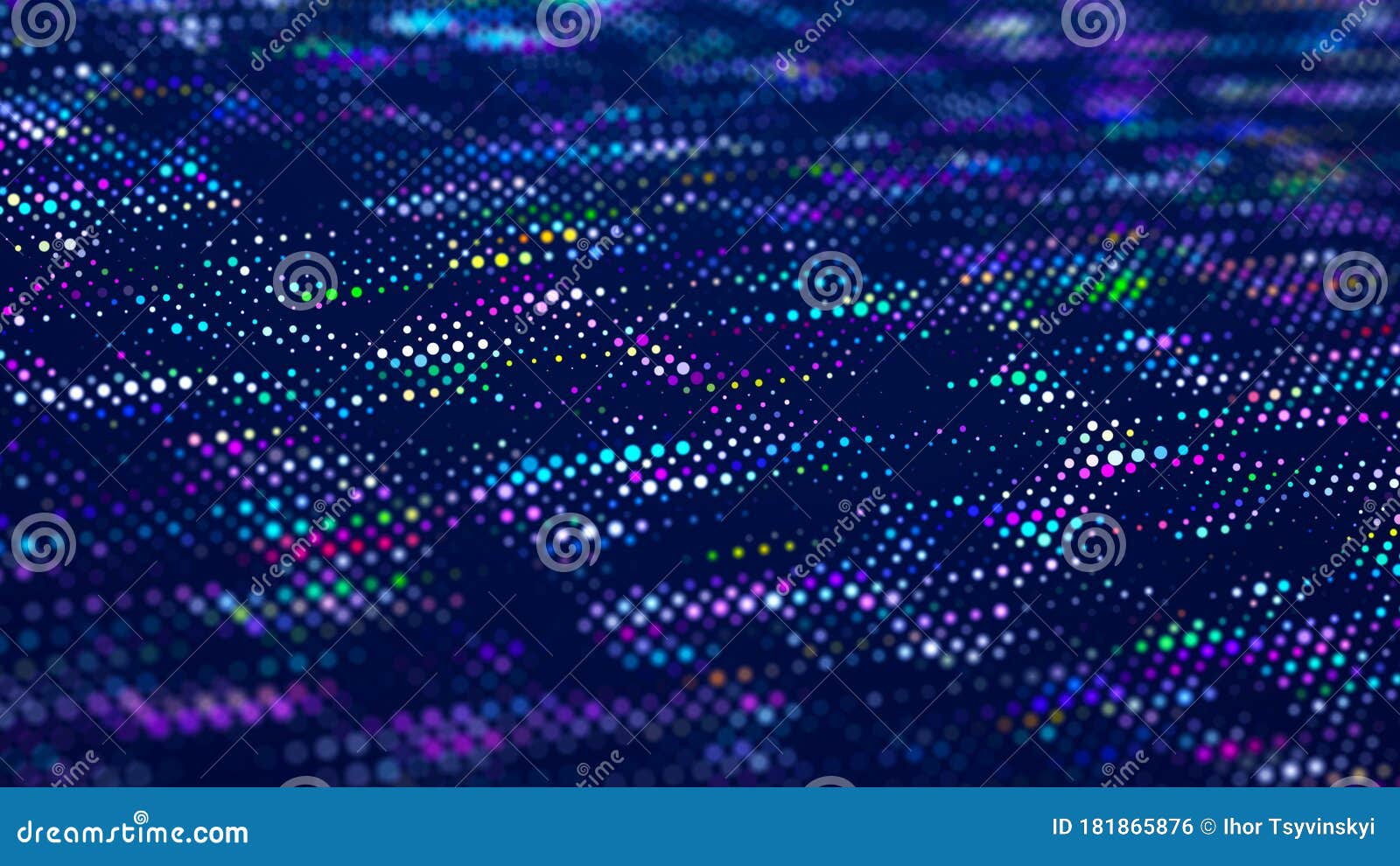 Futuristic Dots Background. Colored Music Surface. Equalizer. Wallpaper ...