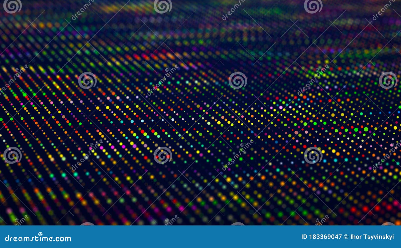 Futuristic Dots Background. Colored Music Surface. Equalizer. Wallpaper ...