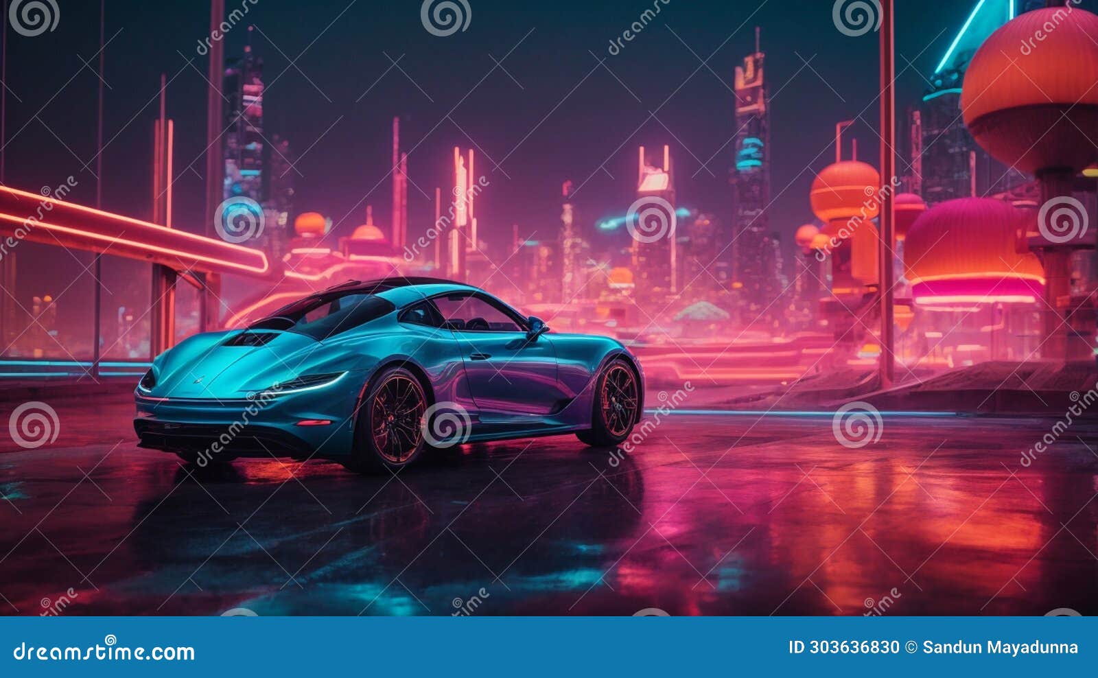 Futuristic Dreamscape AI-Generated Landscapes Of Digital Art Stock ...