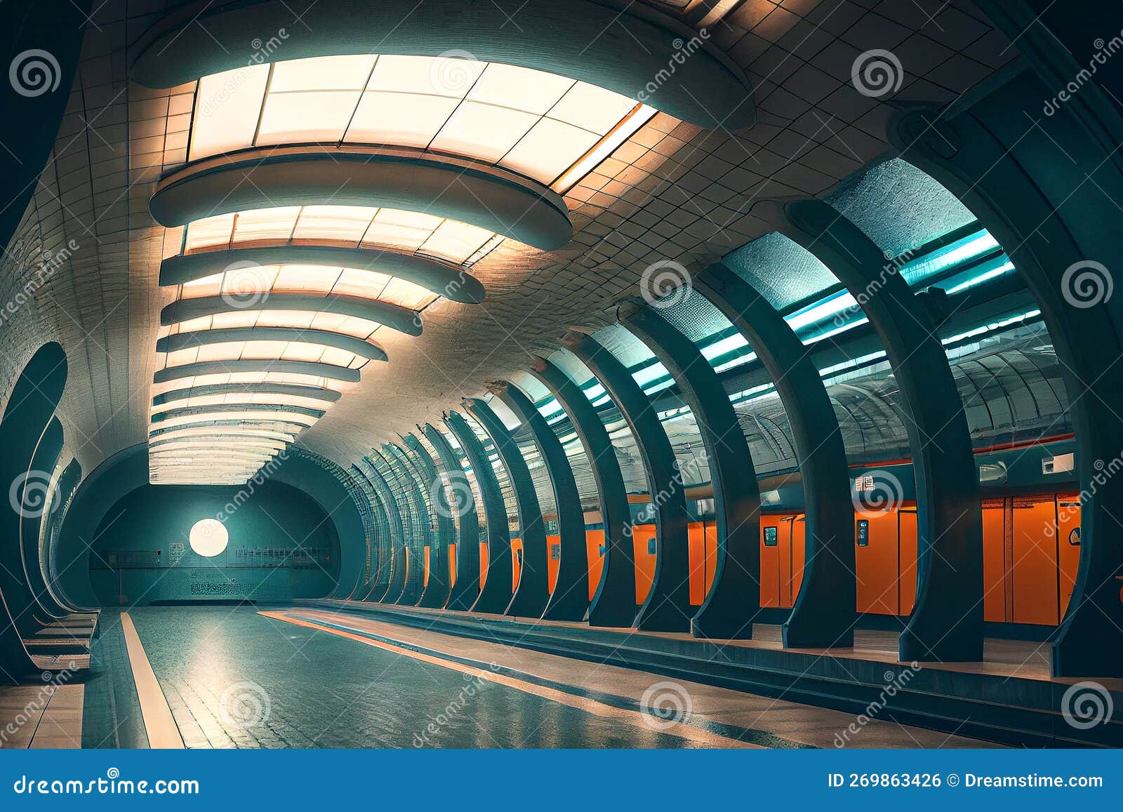A Futuristic and Dynamic Ai Generated Illustration of an Underground ...