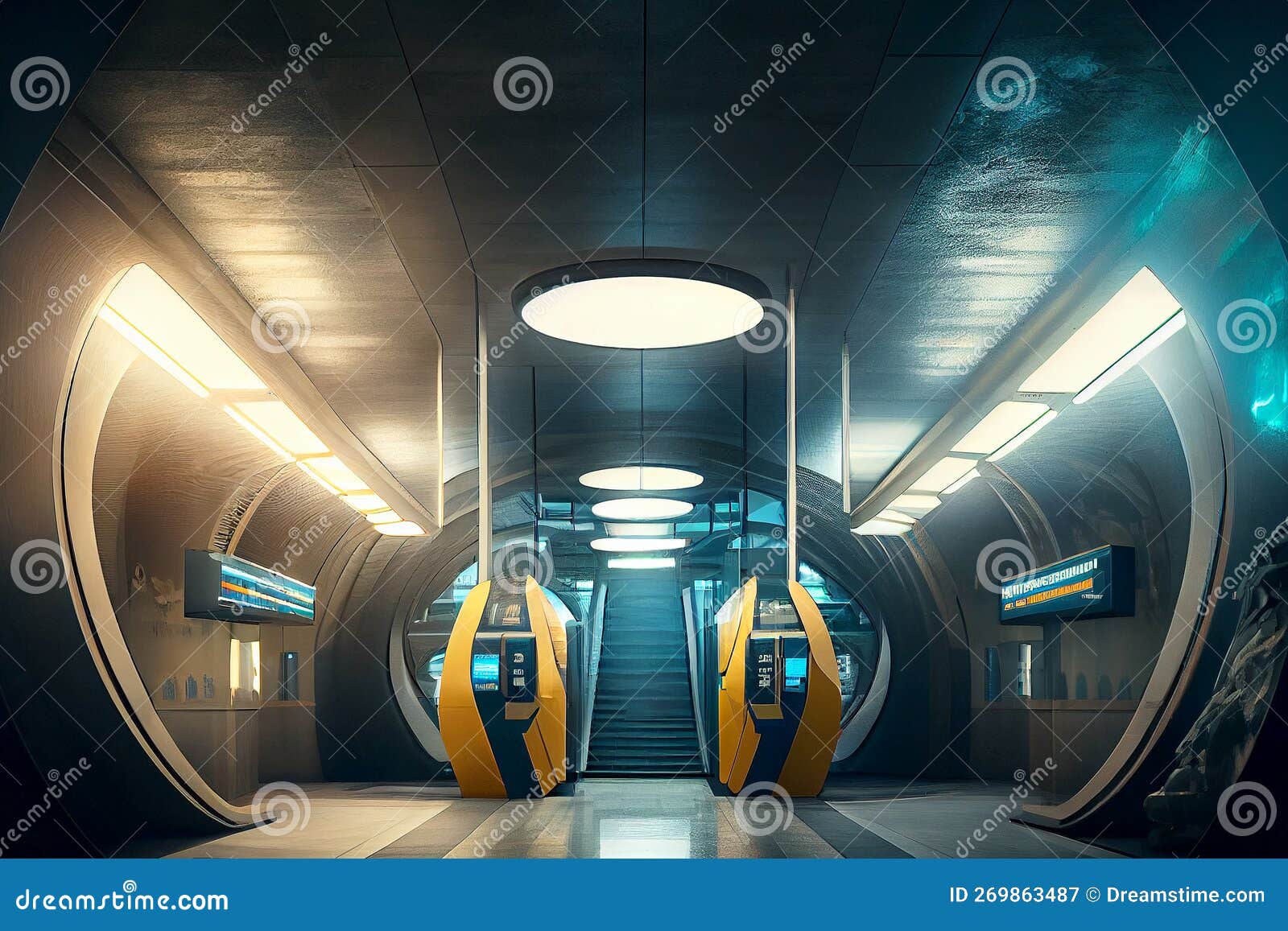 A Futuristic and Dynamic Ai Generated Illustration of an Underground ...