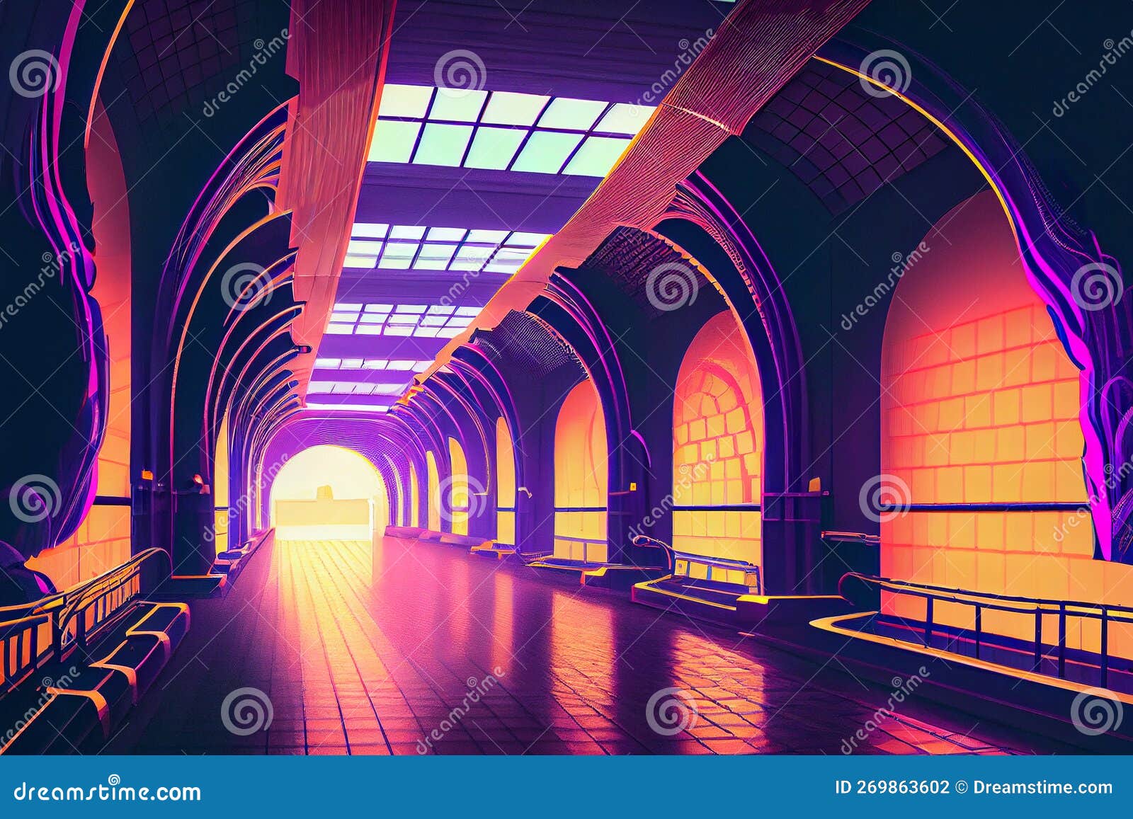 A Futuristic and Dynamic Ai Generated Illustration of an Underground ...