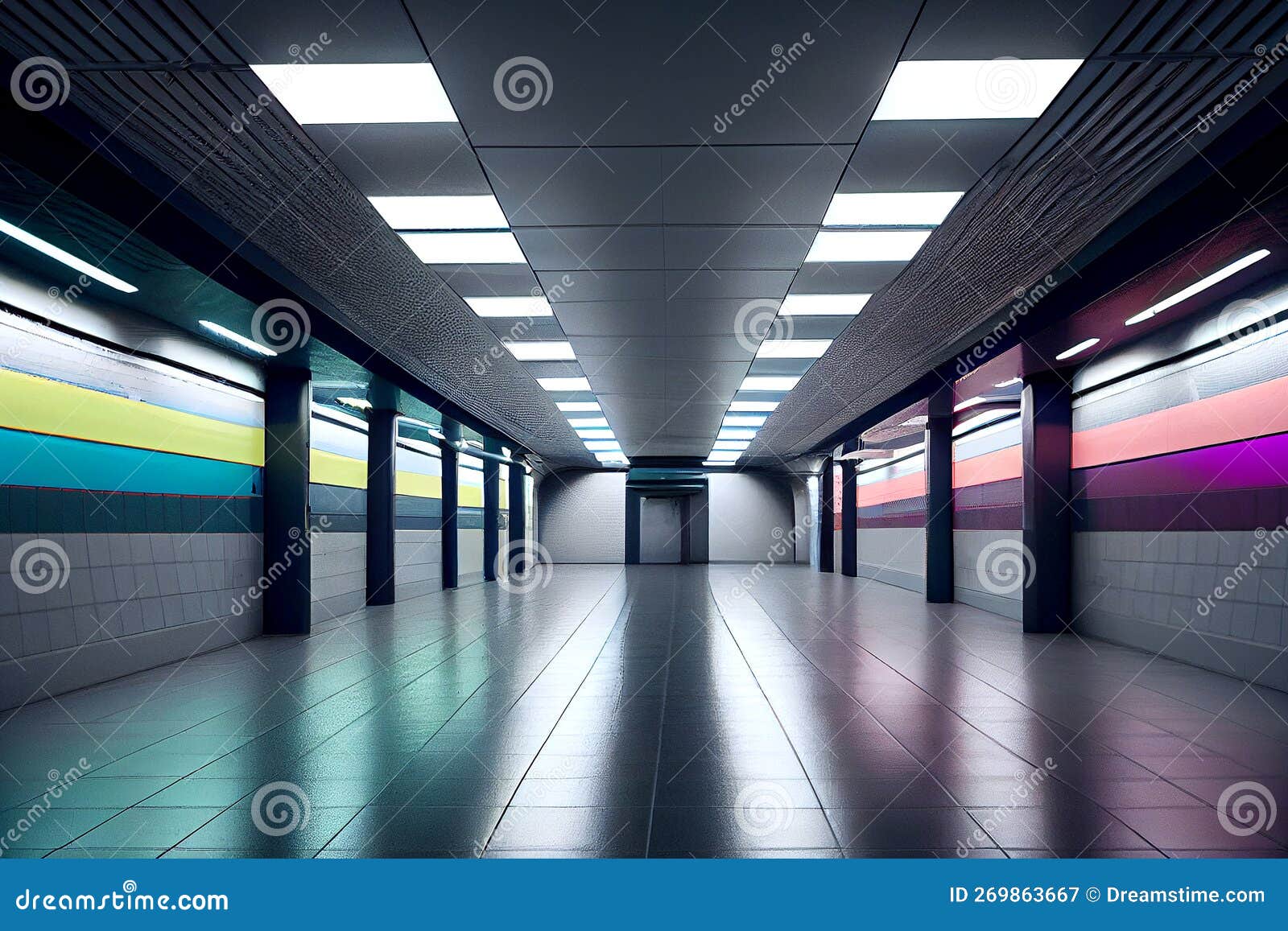 A Futuristic and Dynamic Ai Generated Illustration of an Underground ...