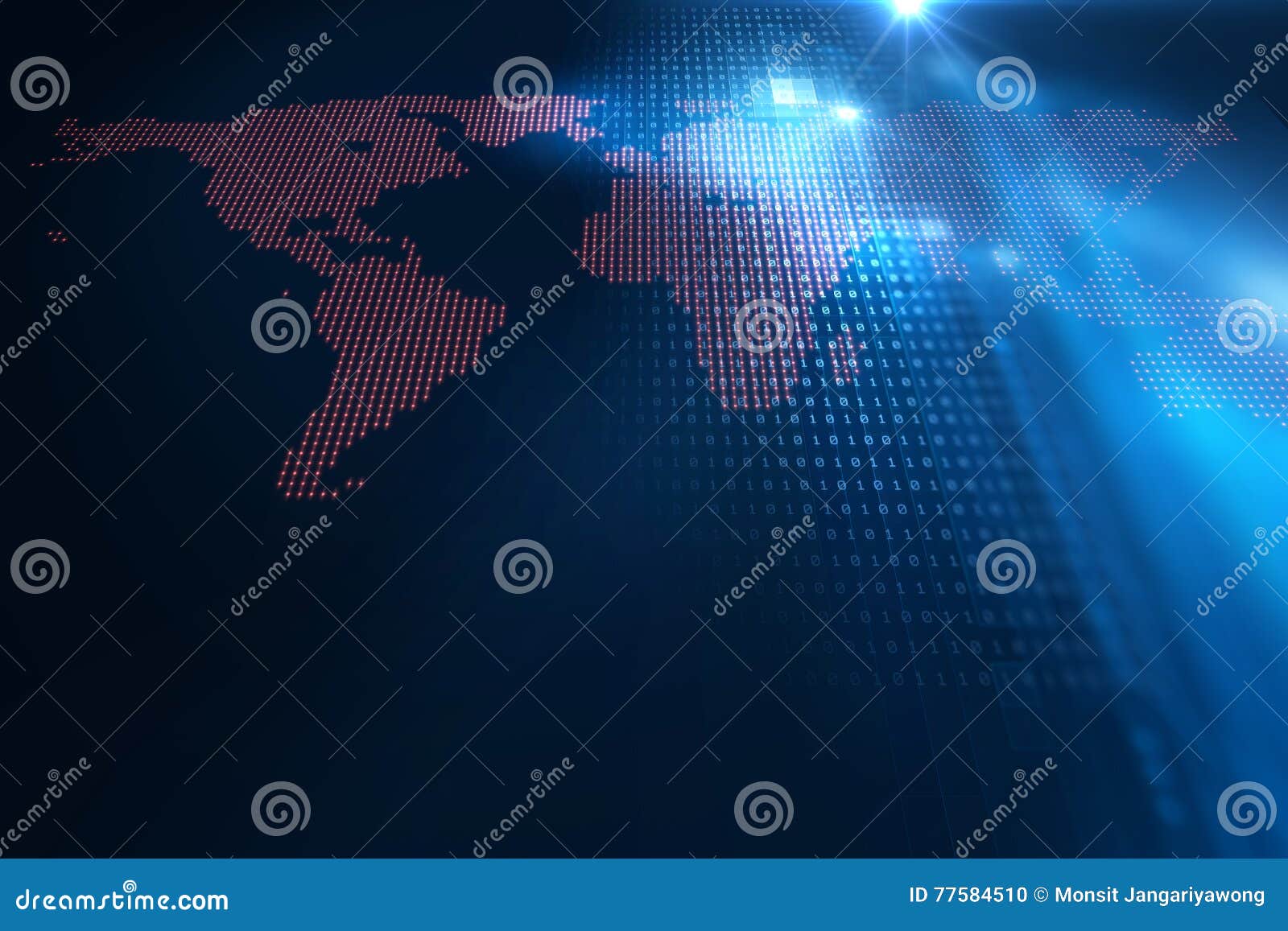 Futuristic Earth Map Technology Abstract Background Stock Illustration ...