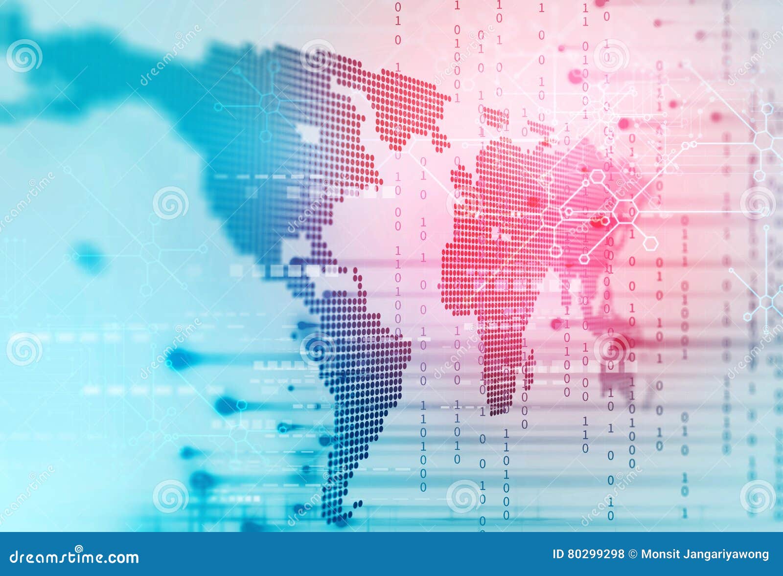 Futuristic Earth Map Technology Abstract Background Stock Illustration ...