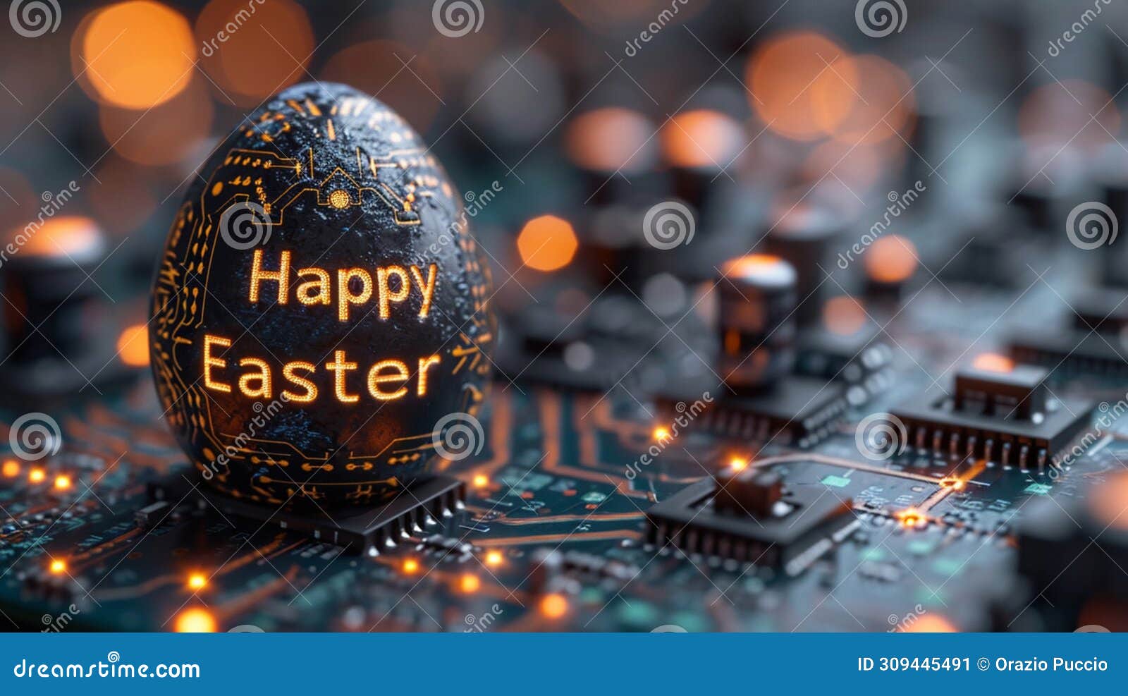 Futuristic Easter: Eggs and Circuits Intertwined in a High-Tech ...