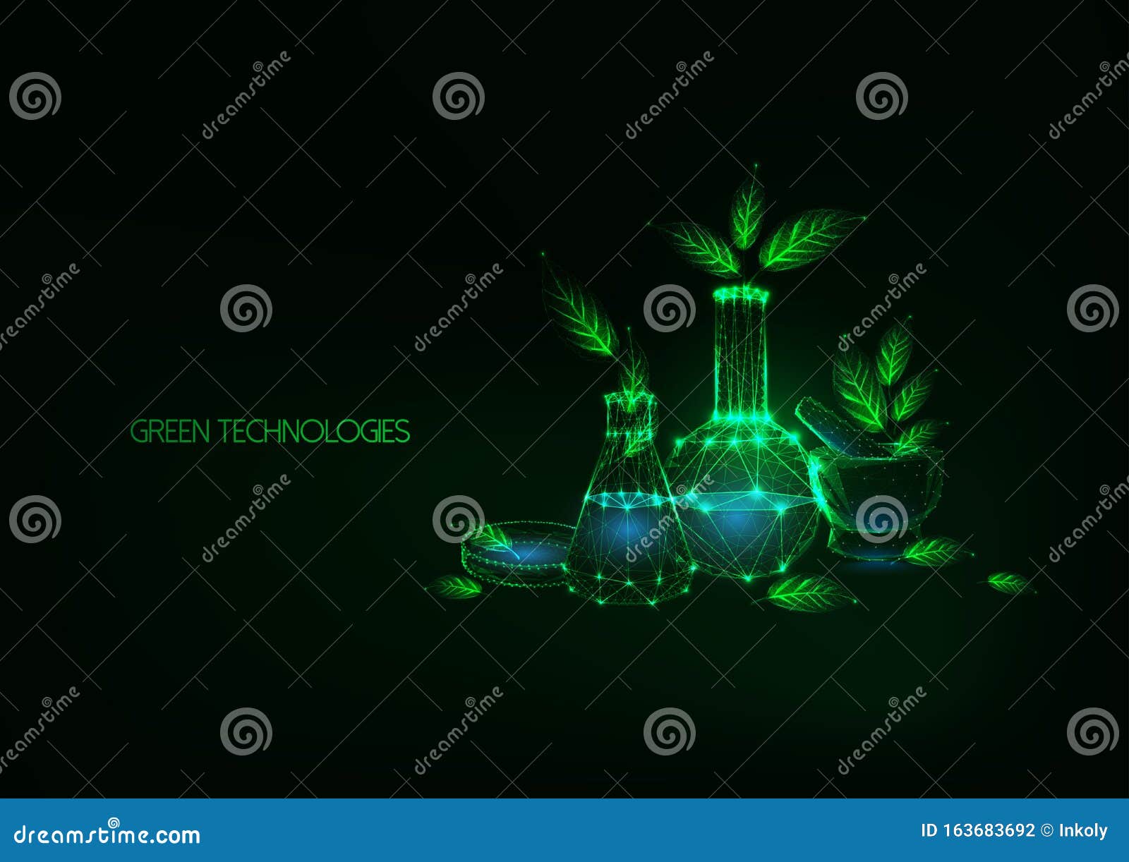 Futuristic Eco Friendly Green Technology Concept with Science ...