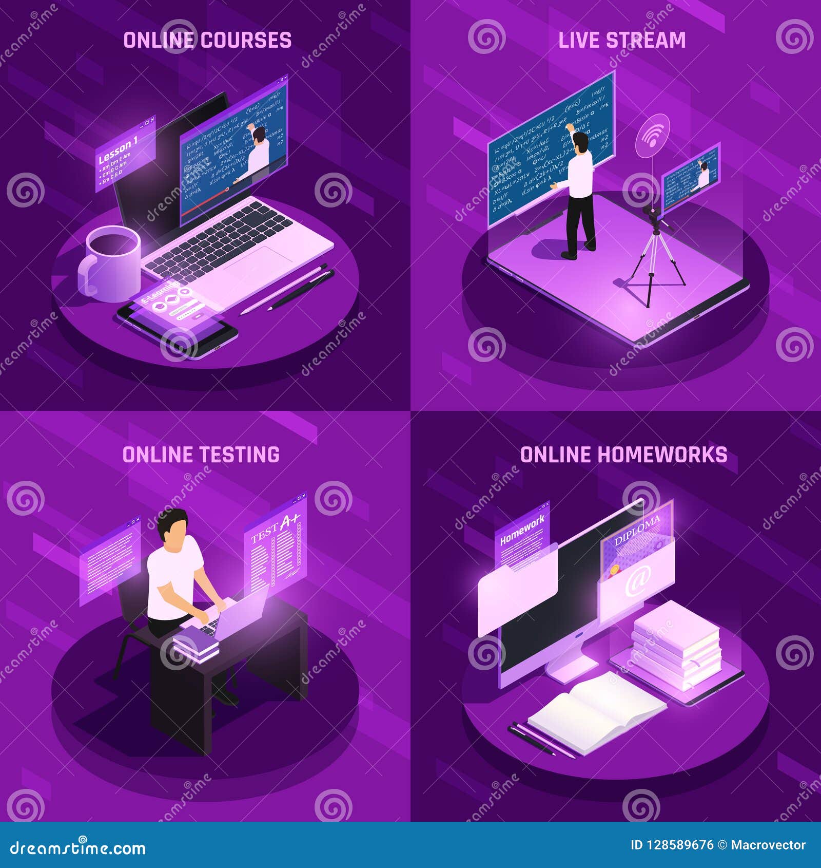 Futuristic Education Design Concept Stock Vector - Illustration of idea ...