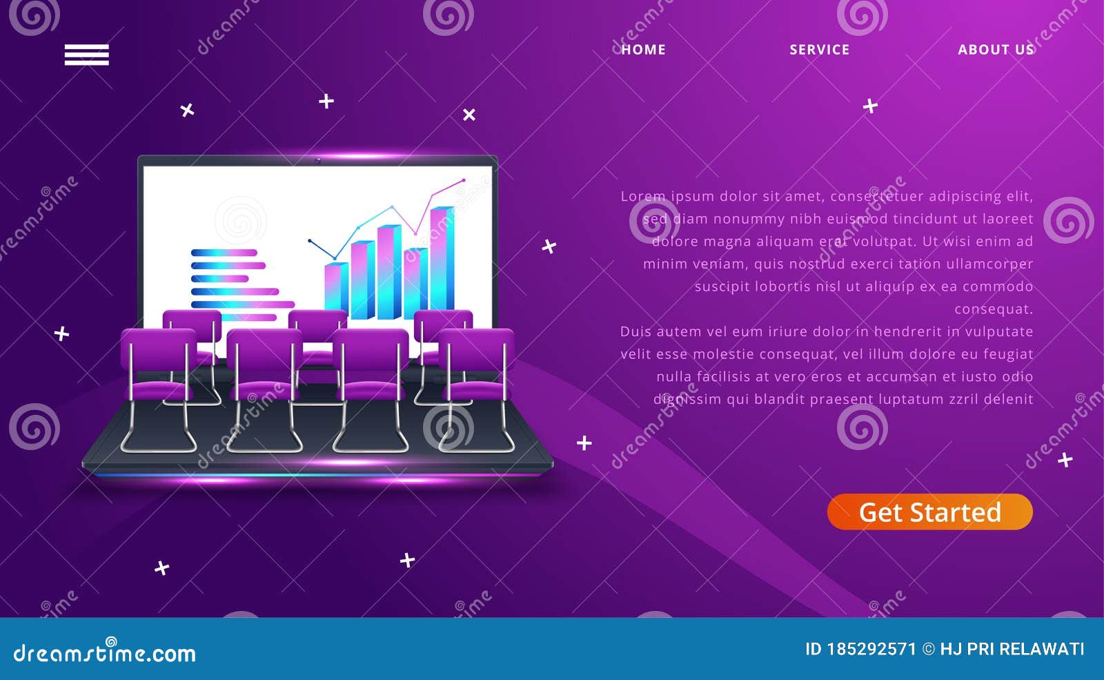 Futuristic Education Technology, Digital College or School. E-learning ...