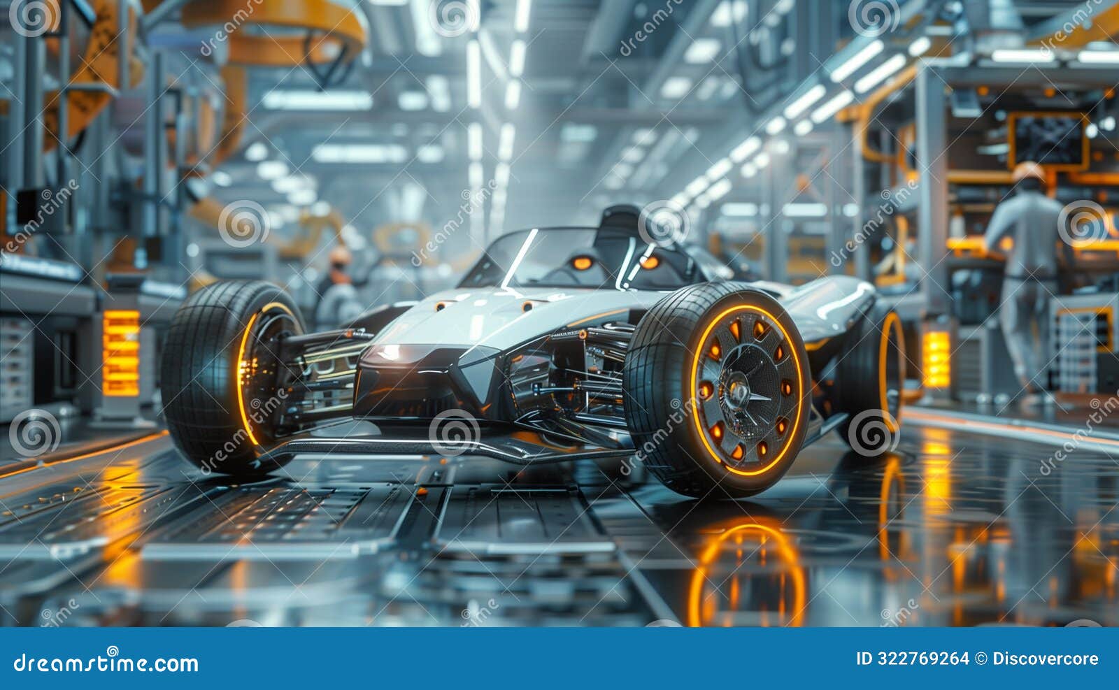 Futuristic Electric Car Chassis Design. Generative Ai Stock ...