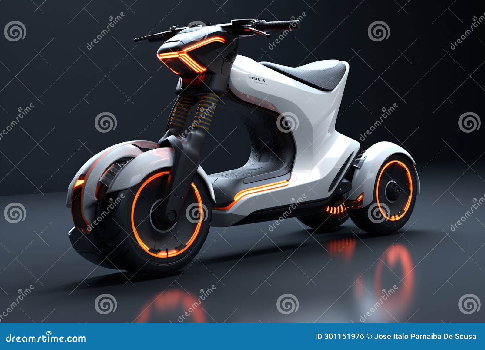 Futuristic Electric Scooter Designed for Urban Stock Illustration ...