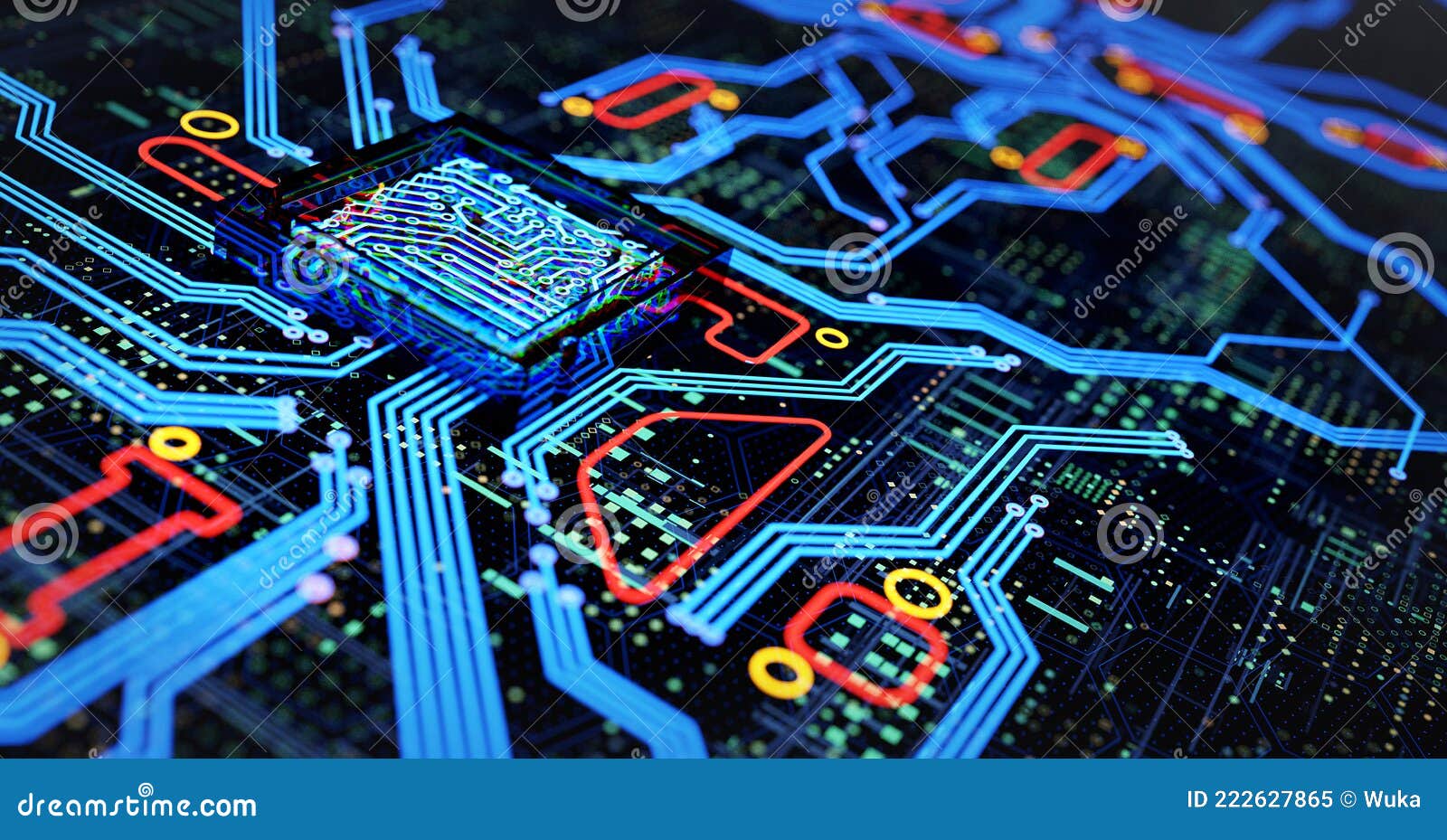 Futuristic Electronic Circuit Board. Technology Concept Stock ...