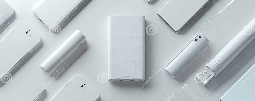 Futuristic Electronic Device Equipped with Digital Display on a High ...