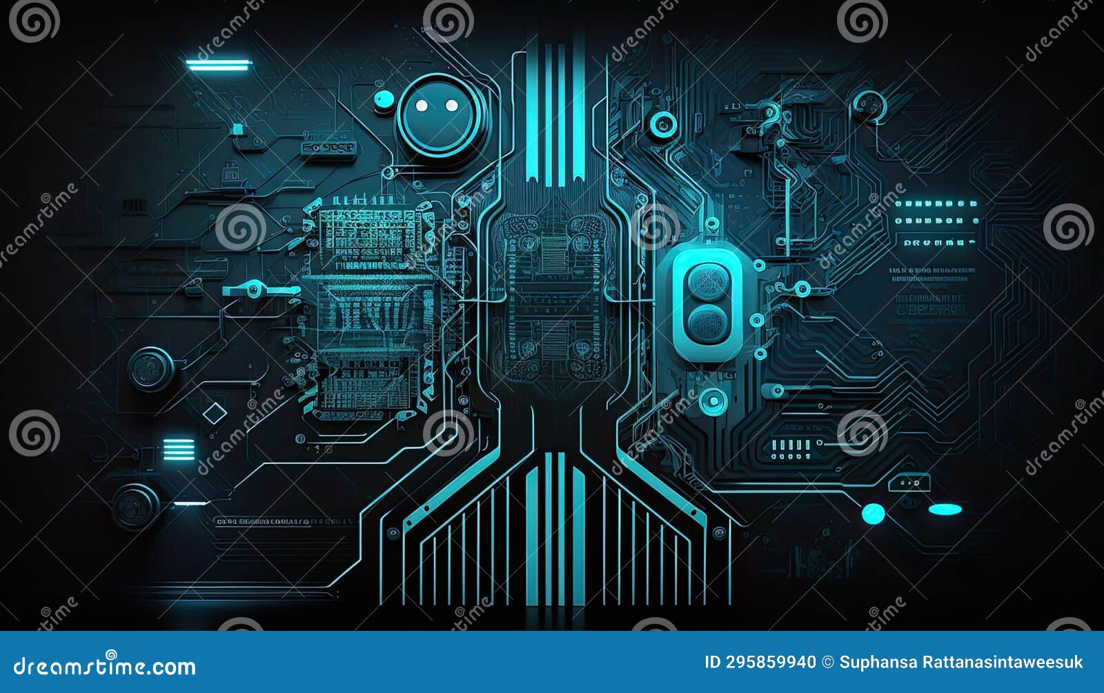 Futuristic Electronic Digital Board Stock Photo - Image of electronic ...