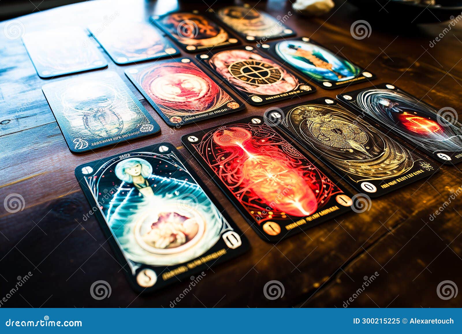 Futuristic Electronic Fortune Telling Table with Electronic Cards Stock ...