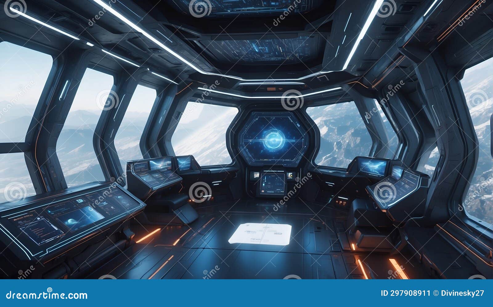 Futuristic Elegance: Ai Tech Spaceship Exploration. Ai Generated Stock ...