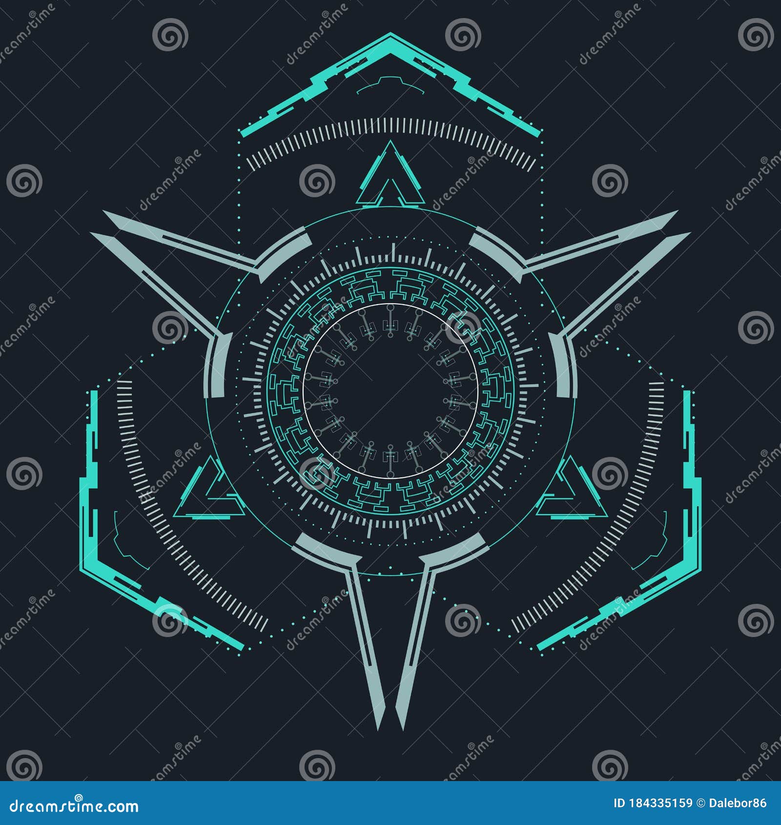 Futuristic Element for the Hud Interface Stock Vector - Illustration of ...