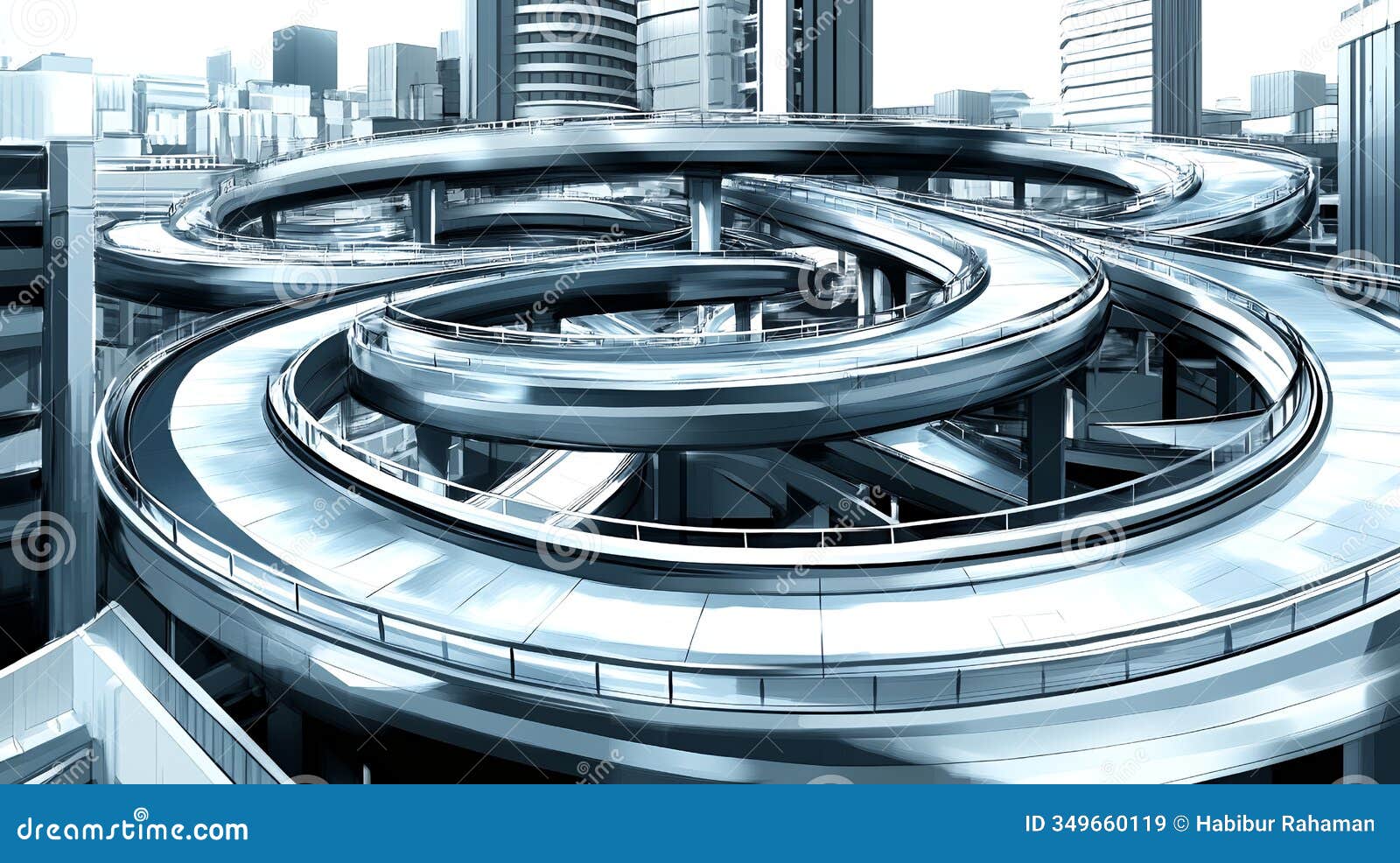 Elevated Highway Stretches Through A Forest, Captured From A High ...