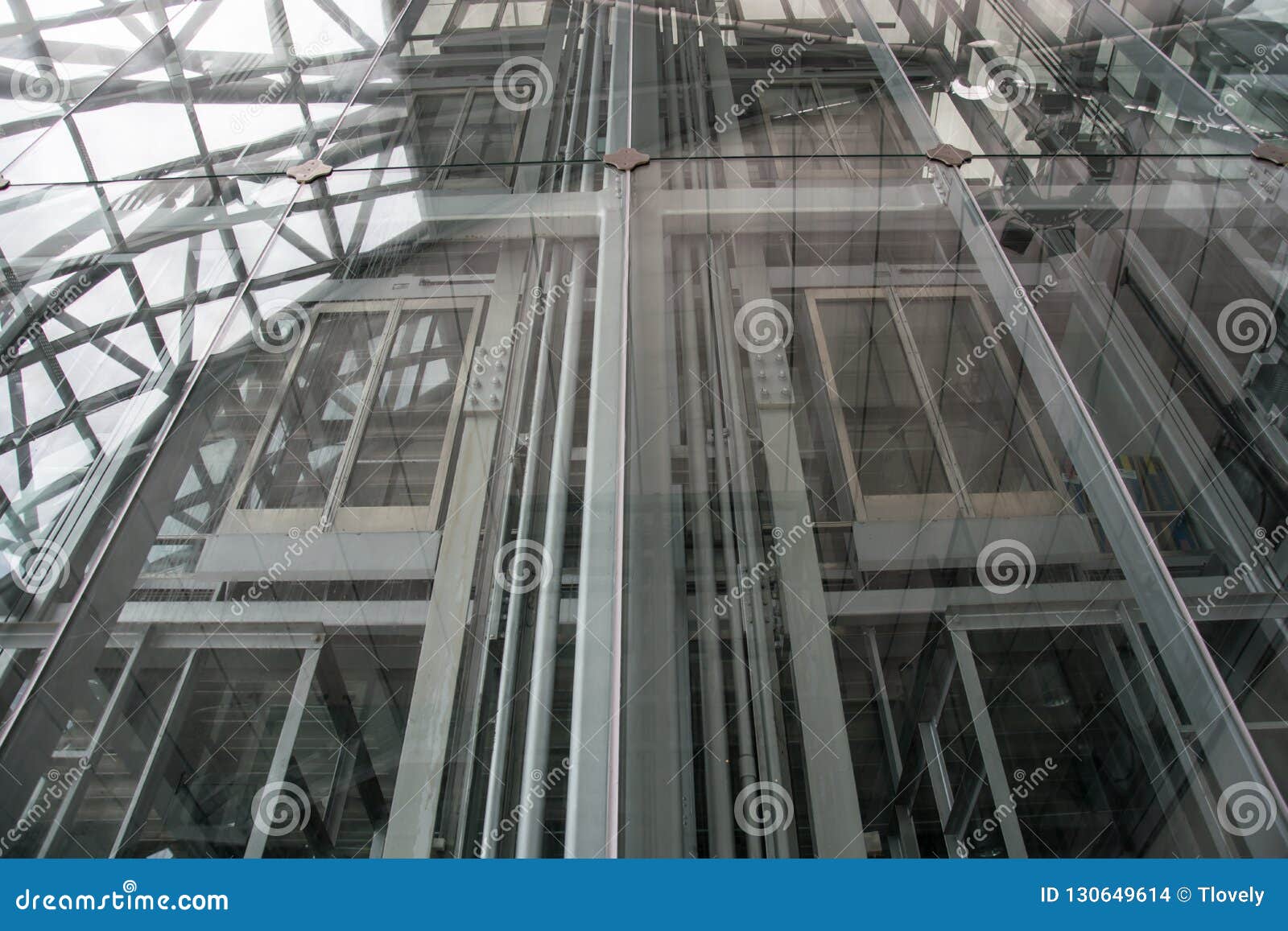 Futuristic Elevator in the Modern Building Stock Photo - Image of ...