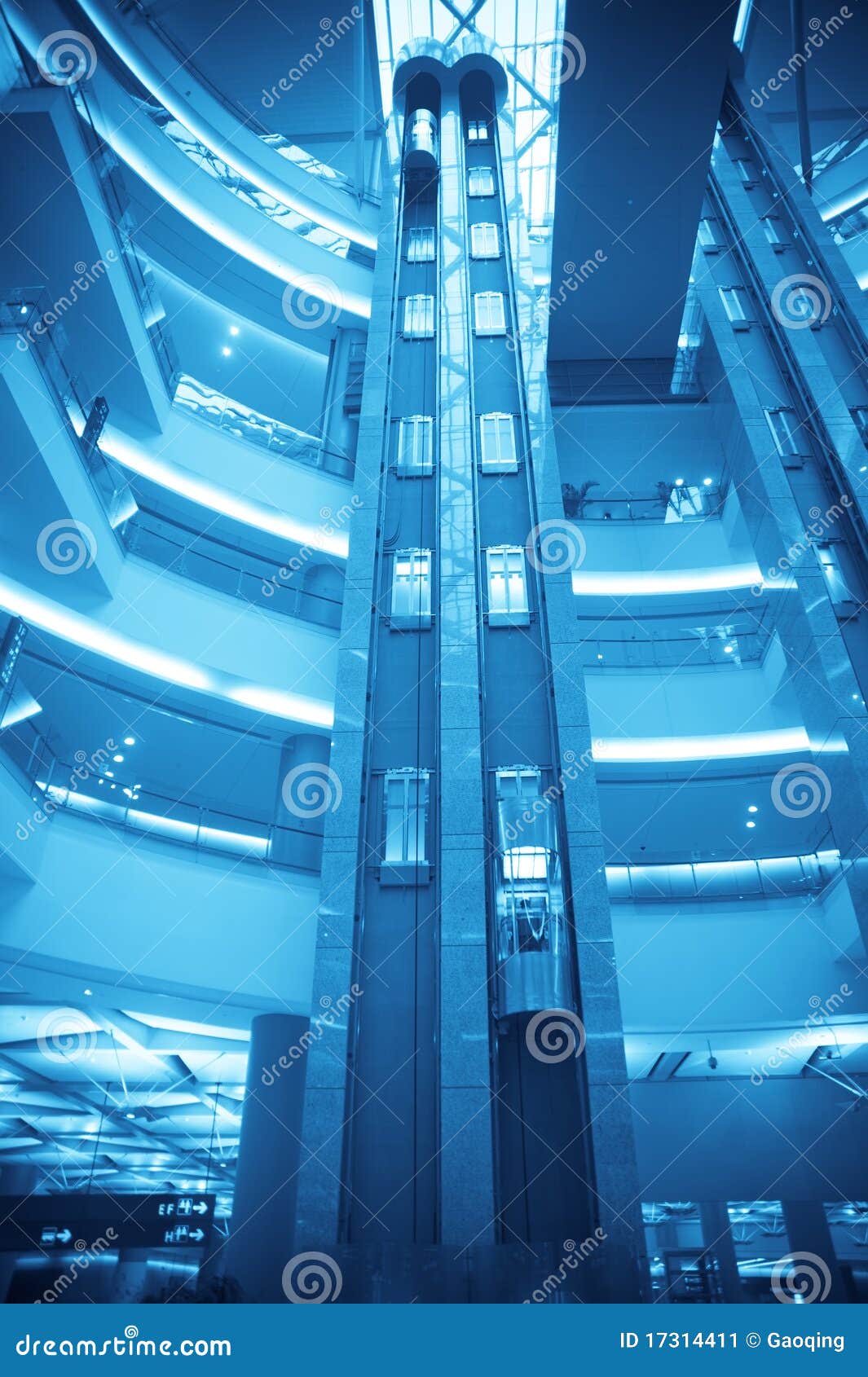Futuristic Elevator in the Modern Building Stock Image - Image of ...