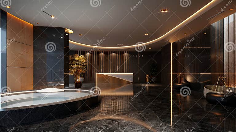 Futuristic Empty Room Featuring Advanced 3d Design Elements and ...