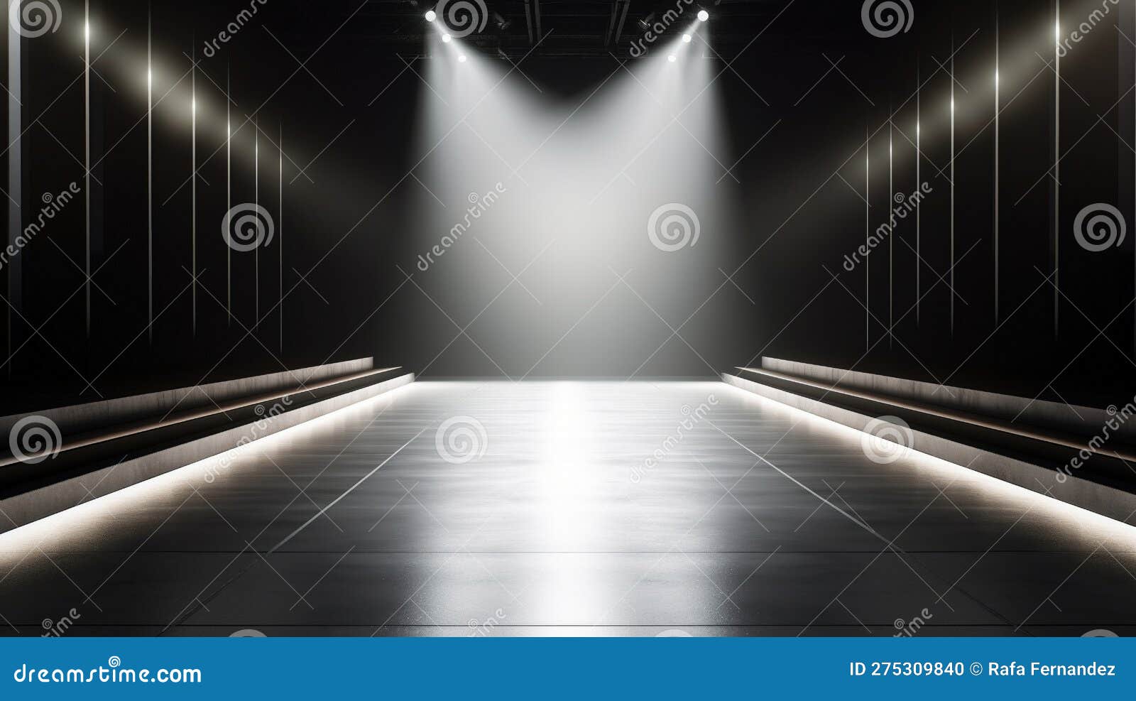 Futuristic Endless Corridor - Generative AI Stock Illustration ...