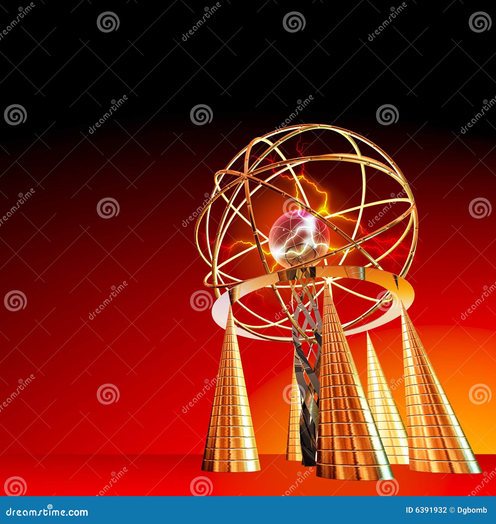 Futuristic Energy Generator Stock Illustration - Illustration of ...