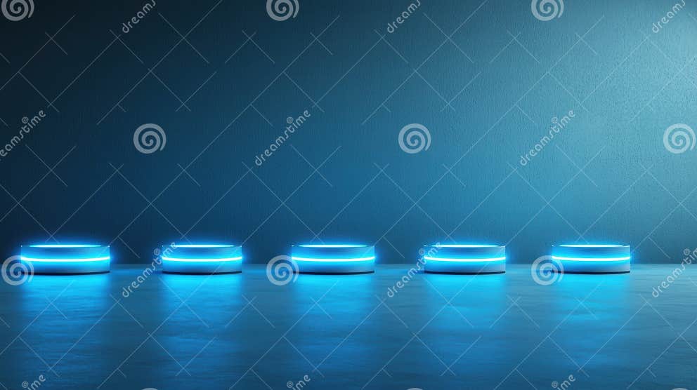 Futuristic Energy Storage Hubs with Glowing Battery Designs in a Modern ...