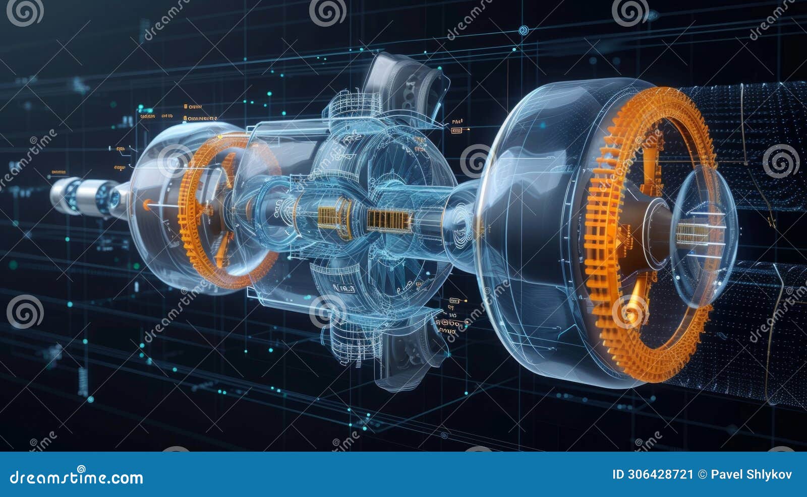 Futuristic Engine for an Interplanetary Spacecraft Stock Image - Image ...