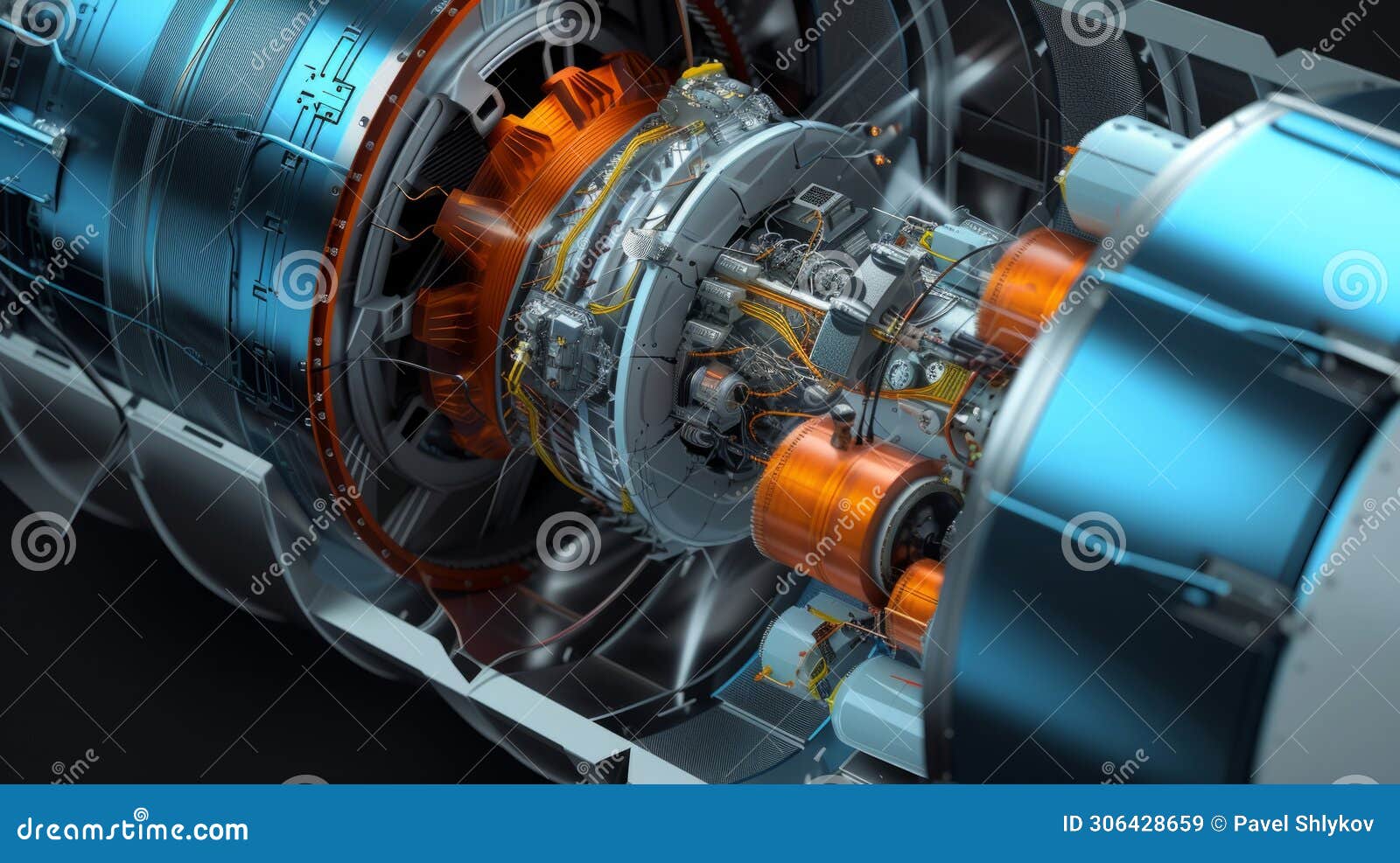 Futuristic Engine for an Interplanetary Spacecraft Stock Image - Image ...