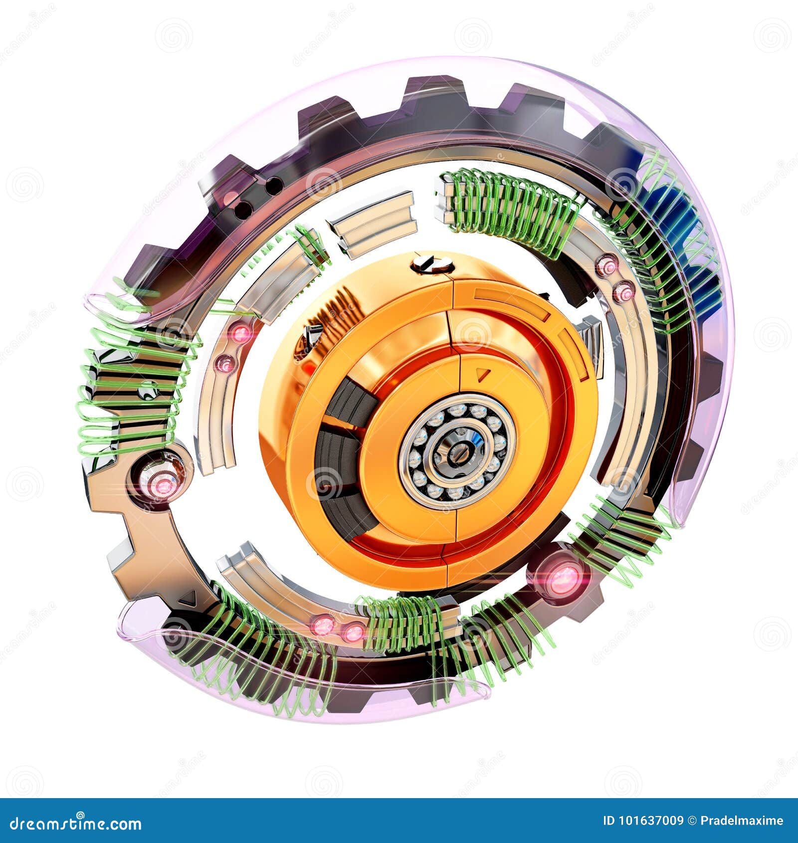 Futuristic engine part stock illustration. Illustration of mechanical ...