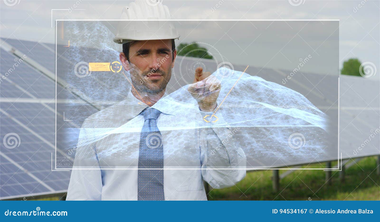 A Futuristic Engineer-expert in Solar Photovoltaic Panels, Uses a ...