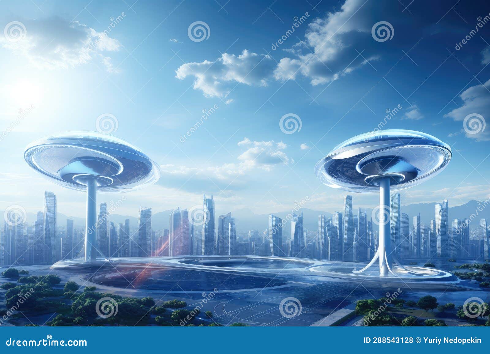 Futuristic Environmentally Friendly Power Plant of the Future Stock ... Futuristic Environmentally Friendly Power Plant of the Future Stock ...