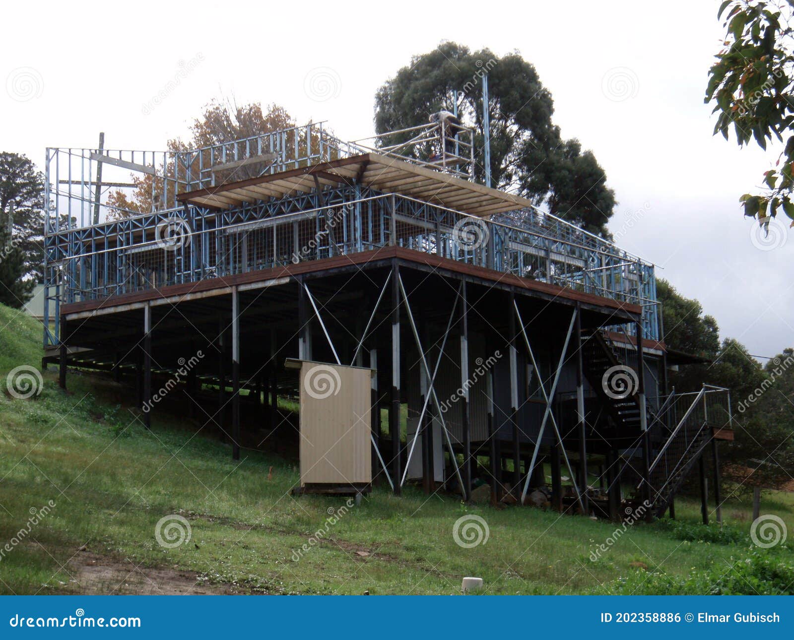 Futuristic and Experimental Building Architecture Stock Photo - Image ...