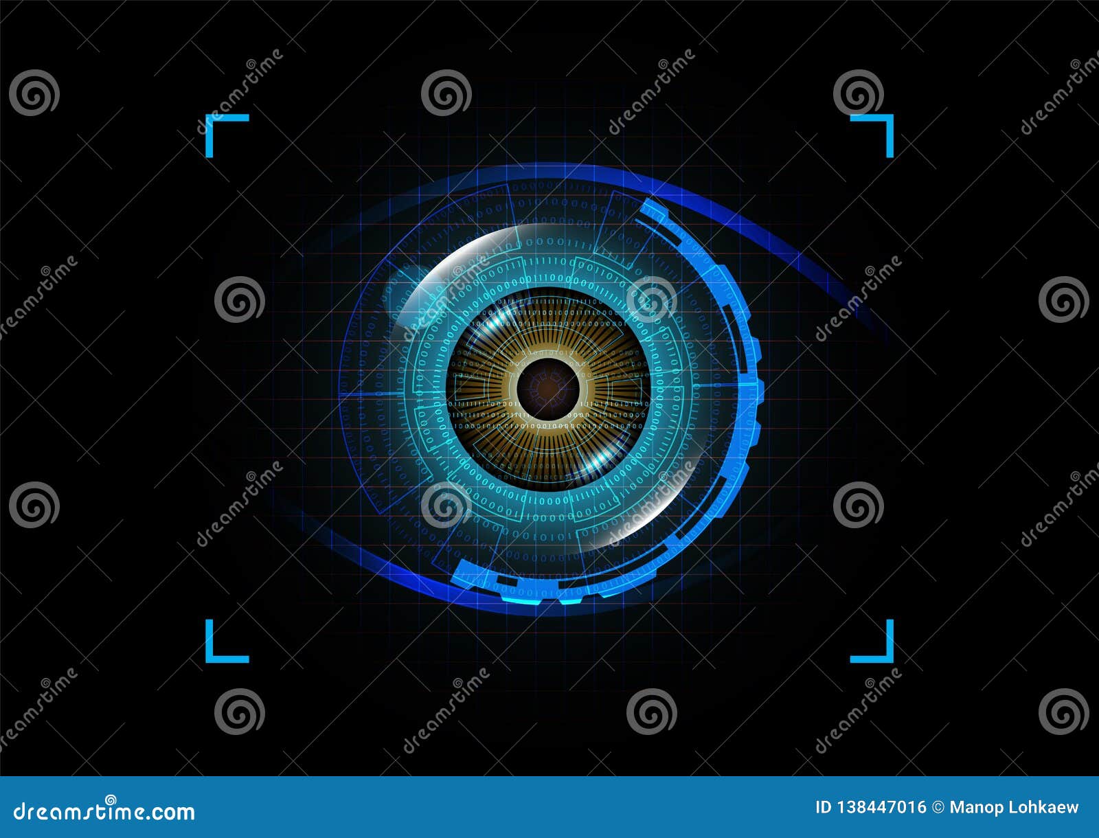 Futuristic Eye Detection Technology Concept with Binary Code Stock ... Futuristic Eye Detection Technology Concept with Binary Code Stock ...