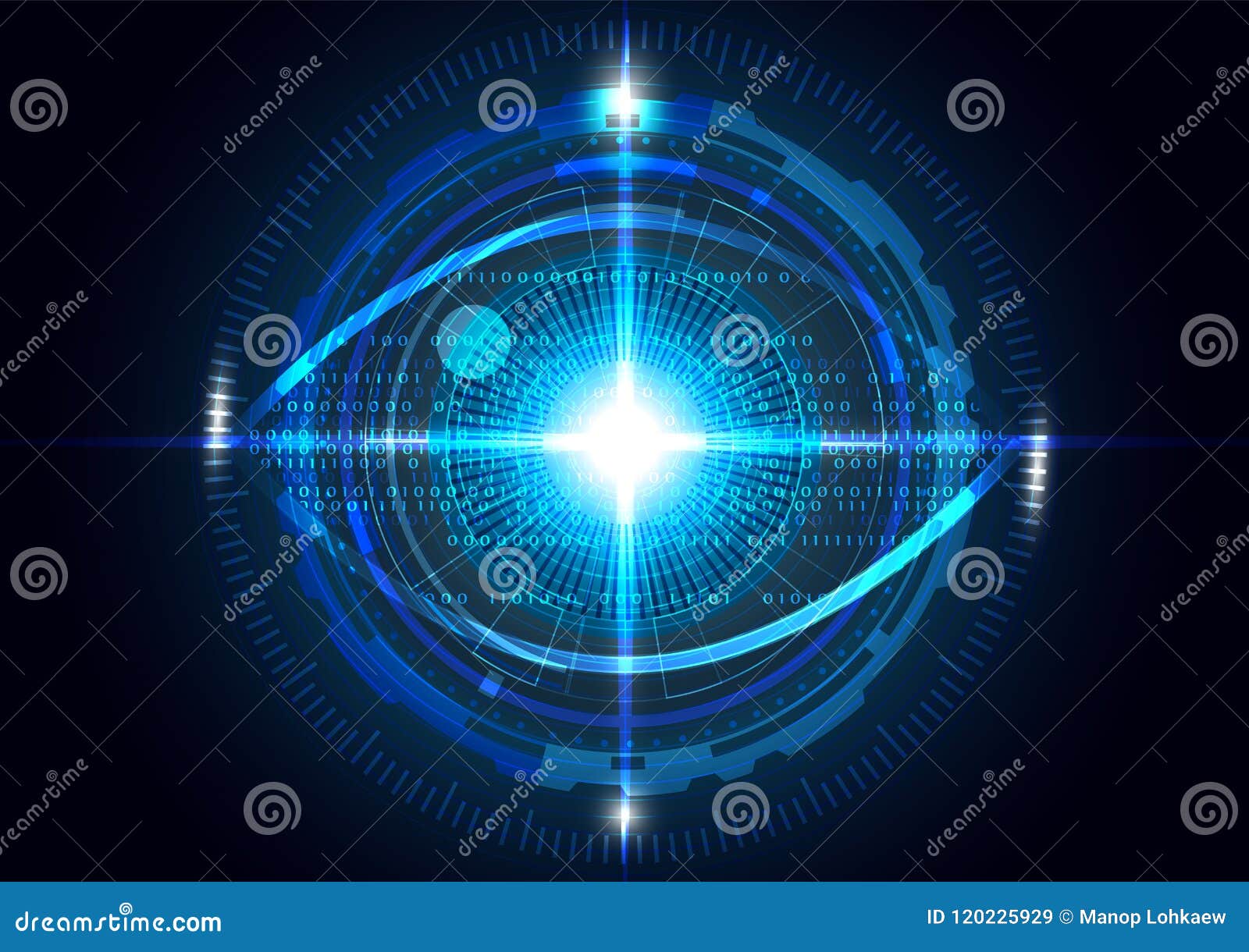 Futuristic Eye Detection Technology Concept Vector Illustration Stock ...