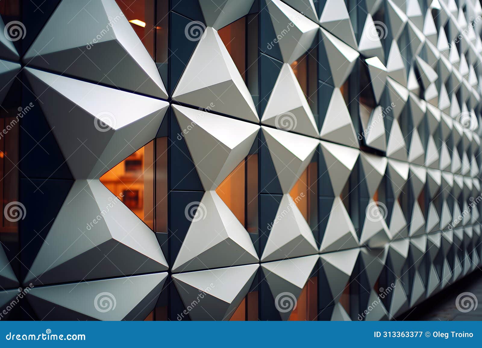 Futuristic Facade of a Modern Office Building. Construction Industry ...