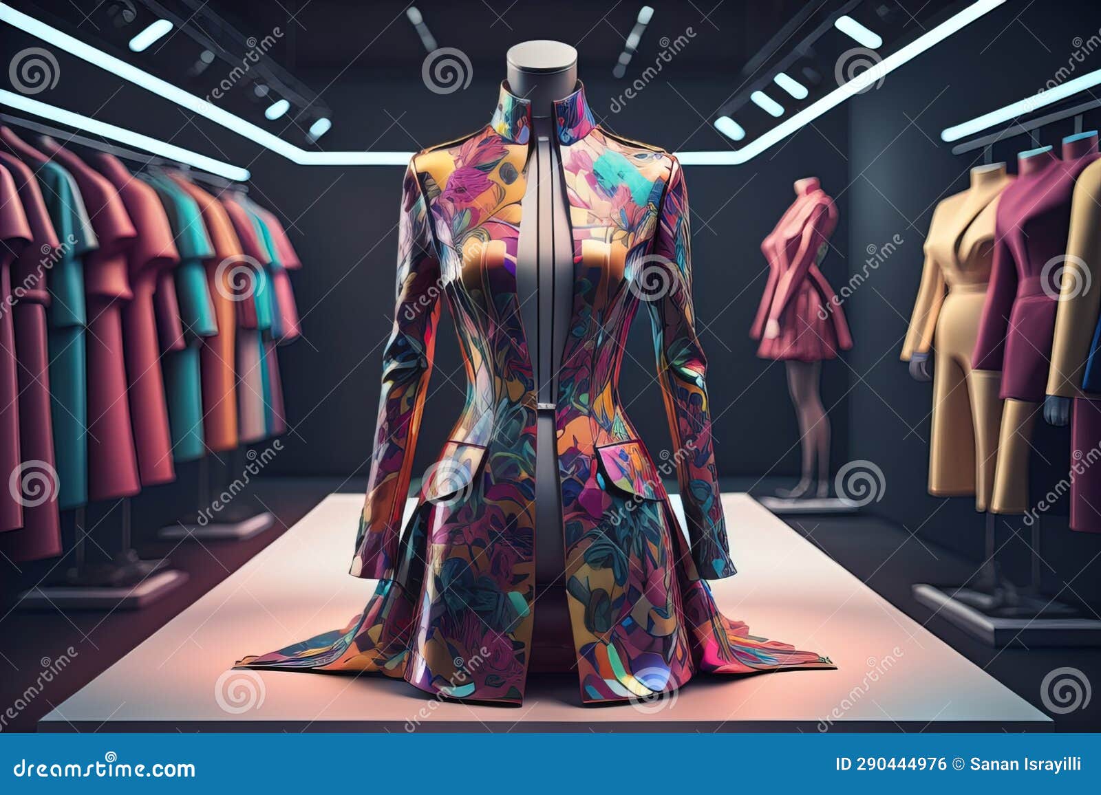 Futuristic Fashion Mannequin in the Store. Ai Generative Stock ...