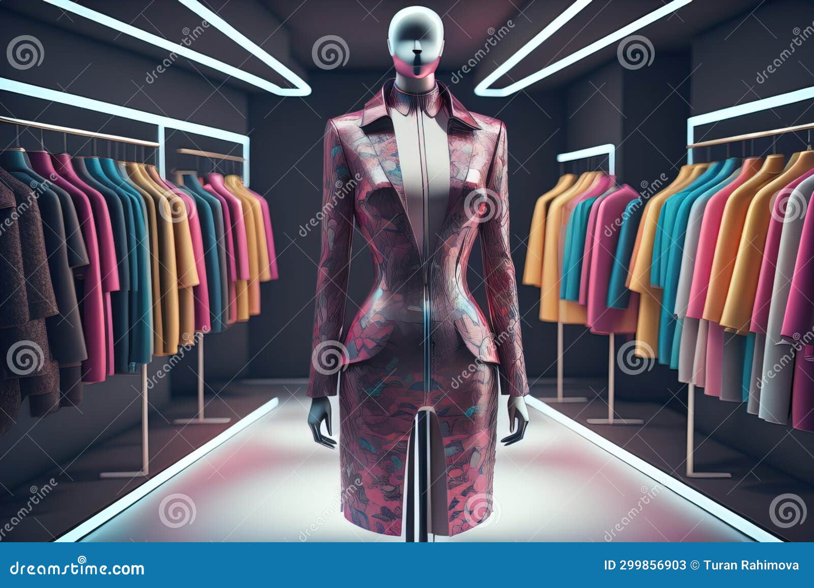 Futuristic Fashion Mannequin in the Store. Ai Generative Stock ...