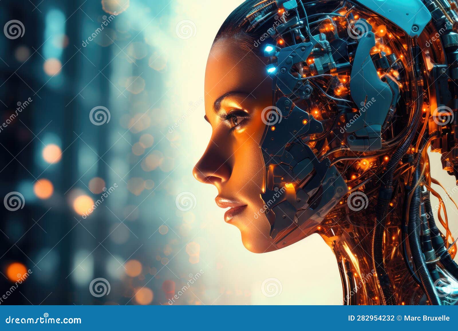 Futuristic Female Android - Artificial Intellligence Concept - AI ... Futuristic Female Android - Artificial Intellligence Concept - AI ...