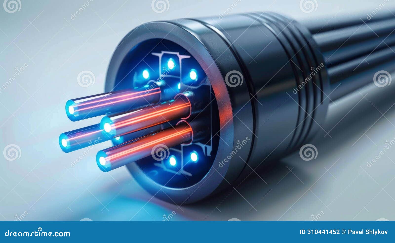 Futuristic Fiber Optical Network Cable Stock Photo - Image of speed ...