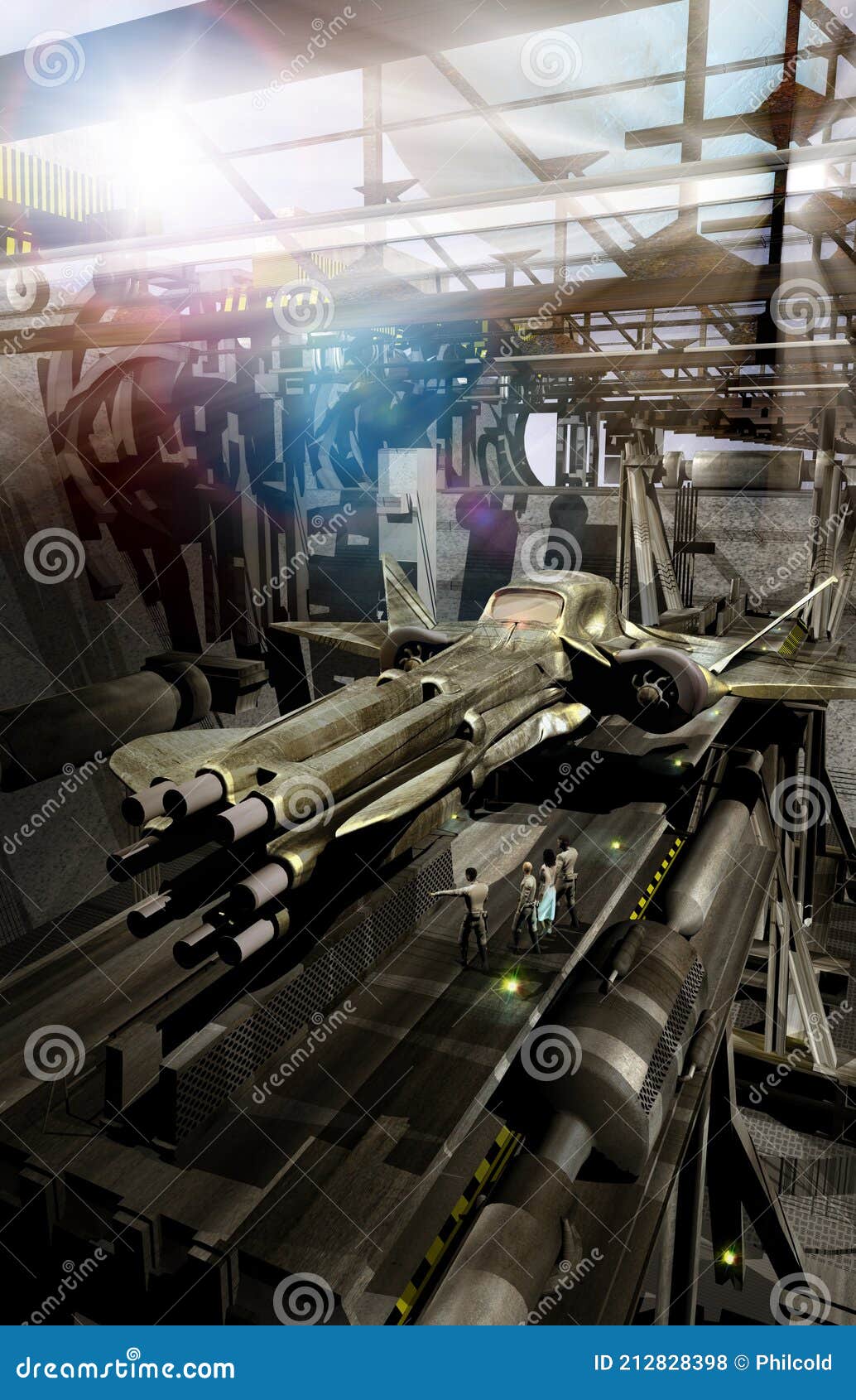 Spaceship construction stock illustration. Illustration of fantastic ...