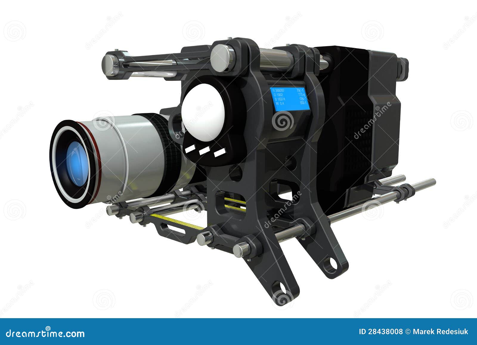 The futuristic film camera stock illustration. Illustration of ...