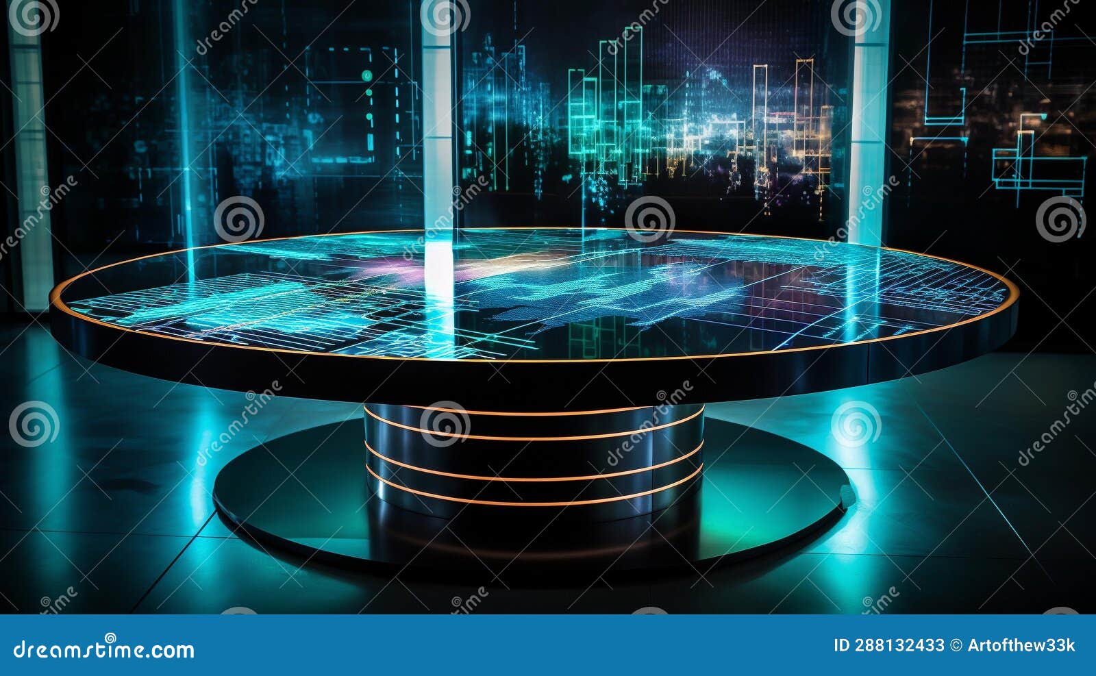 Futuristic Financial Data Visualization: Vibrant Success and Growth ...