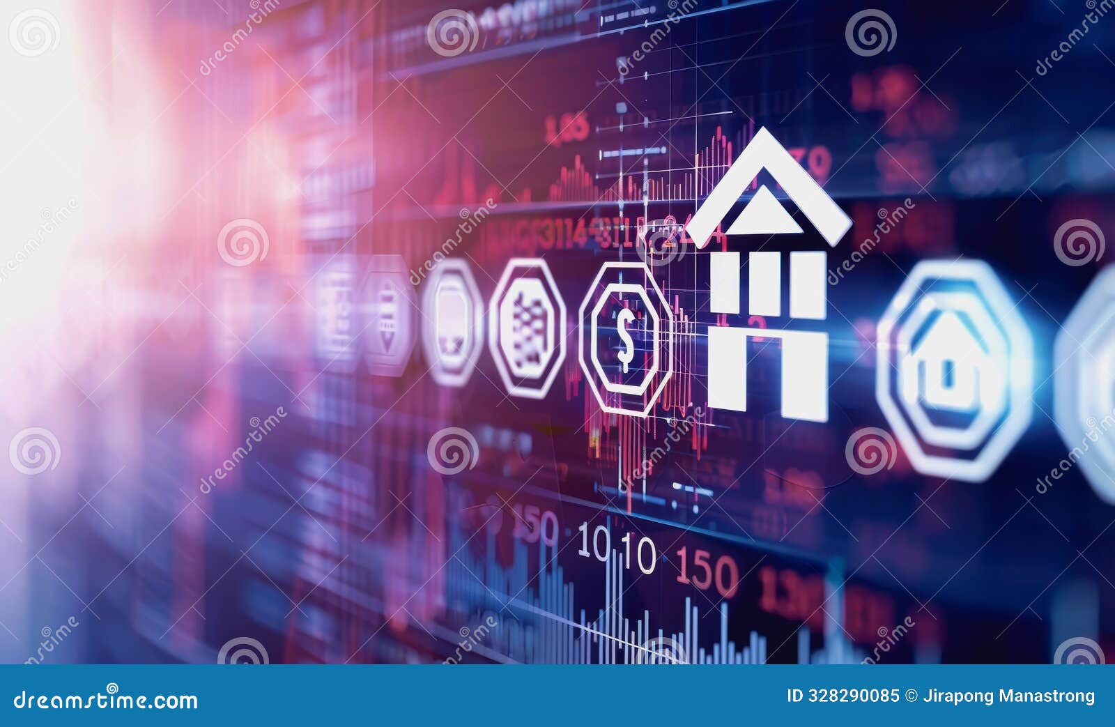 Futuristic Financial Interface for Inward Remittance with Hexagonal ...